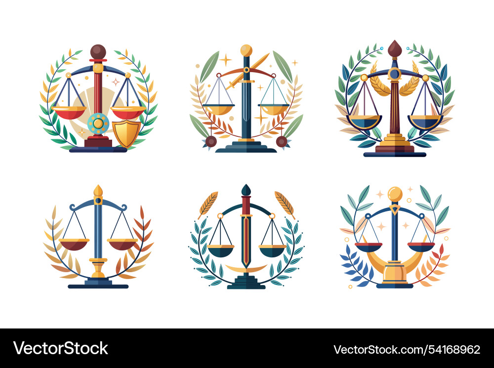 A of justice scale Royalty Free Vector Image - VectorStock