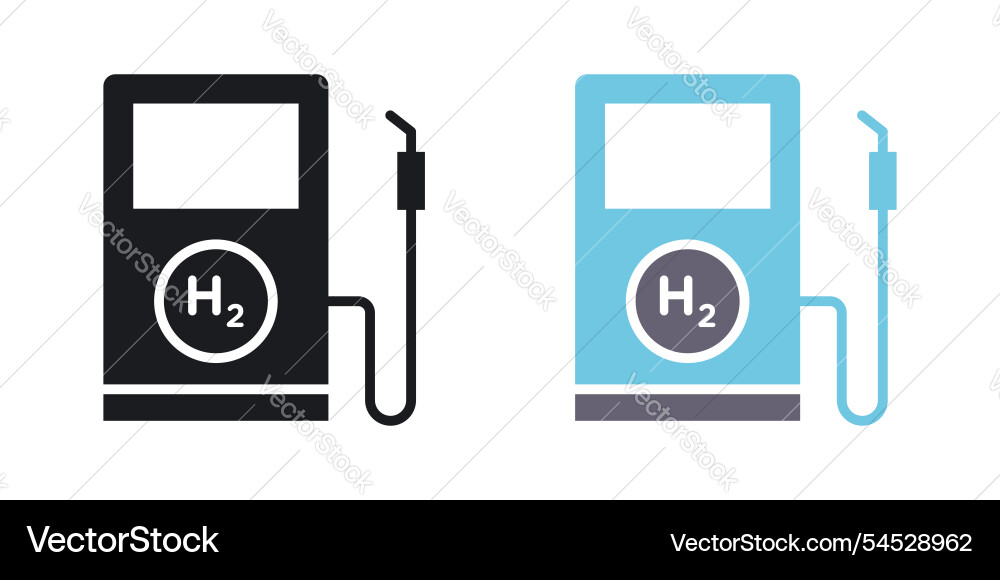 Hydrogen fuel pump icon Royalty Free Vector Image