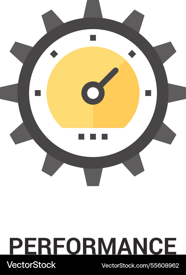 Performance flat icon design concept Royalty Free Vector