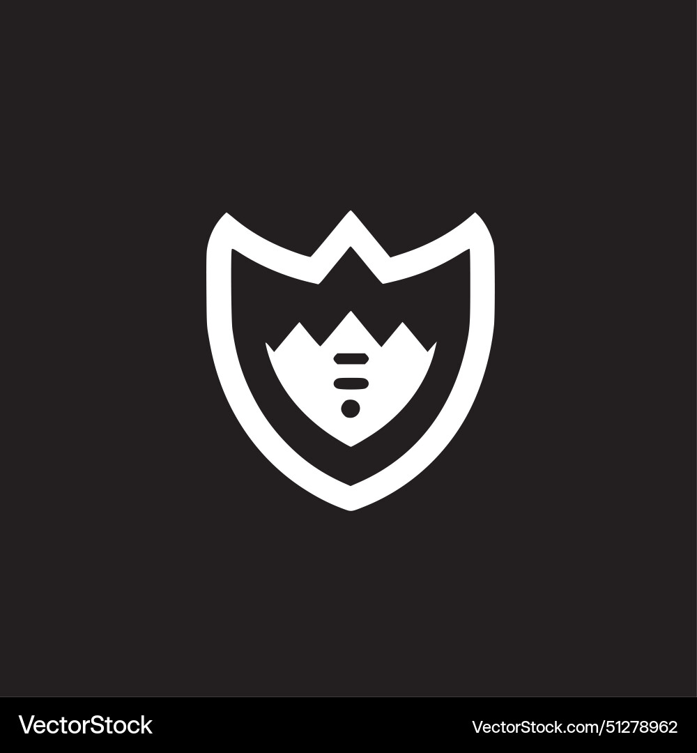 Shield - minimalist and simple silhouette Vector Image