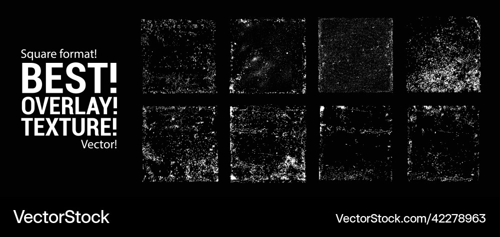 Dirty overlay texture stamps different paint Vector Image