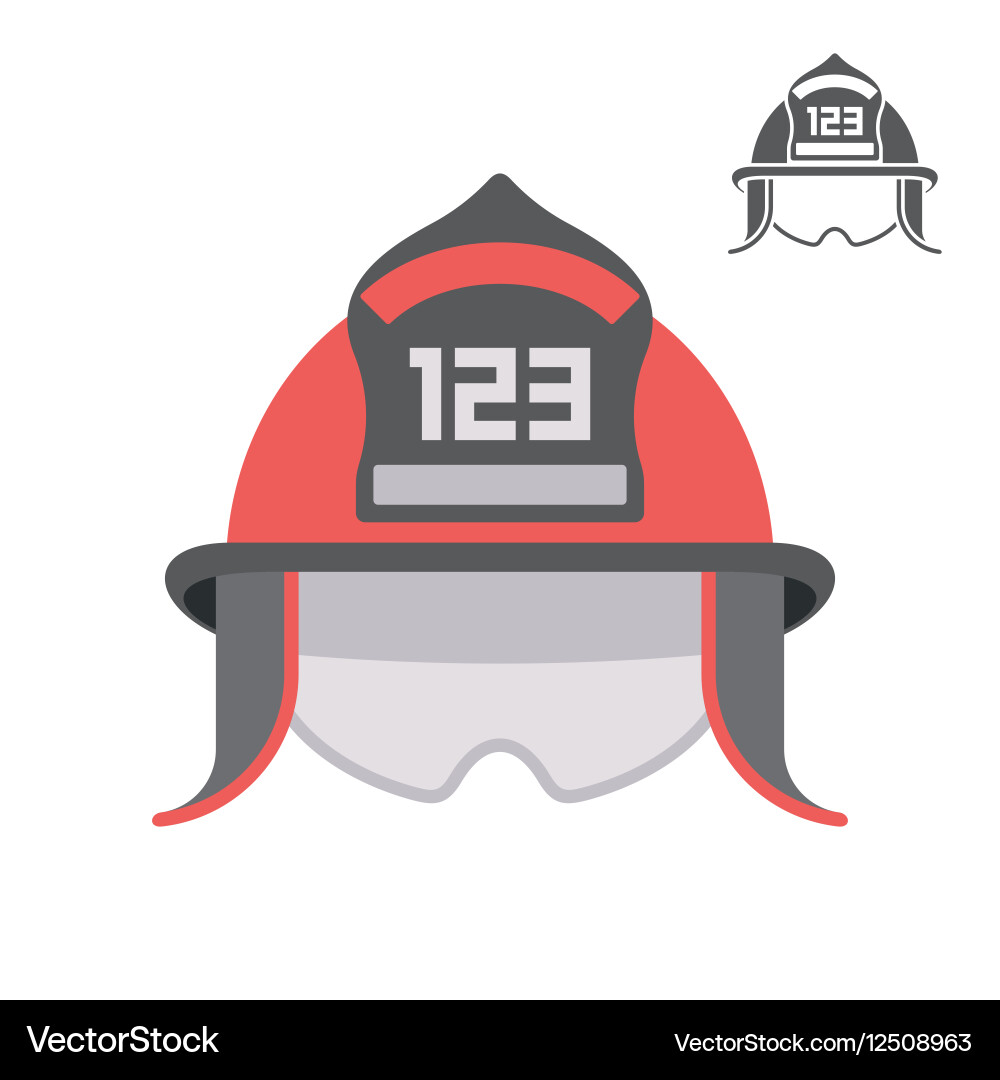 Firefighter helmet Royalty Free Vector Image - VectorStock