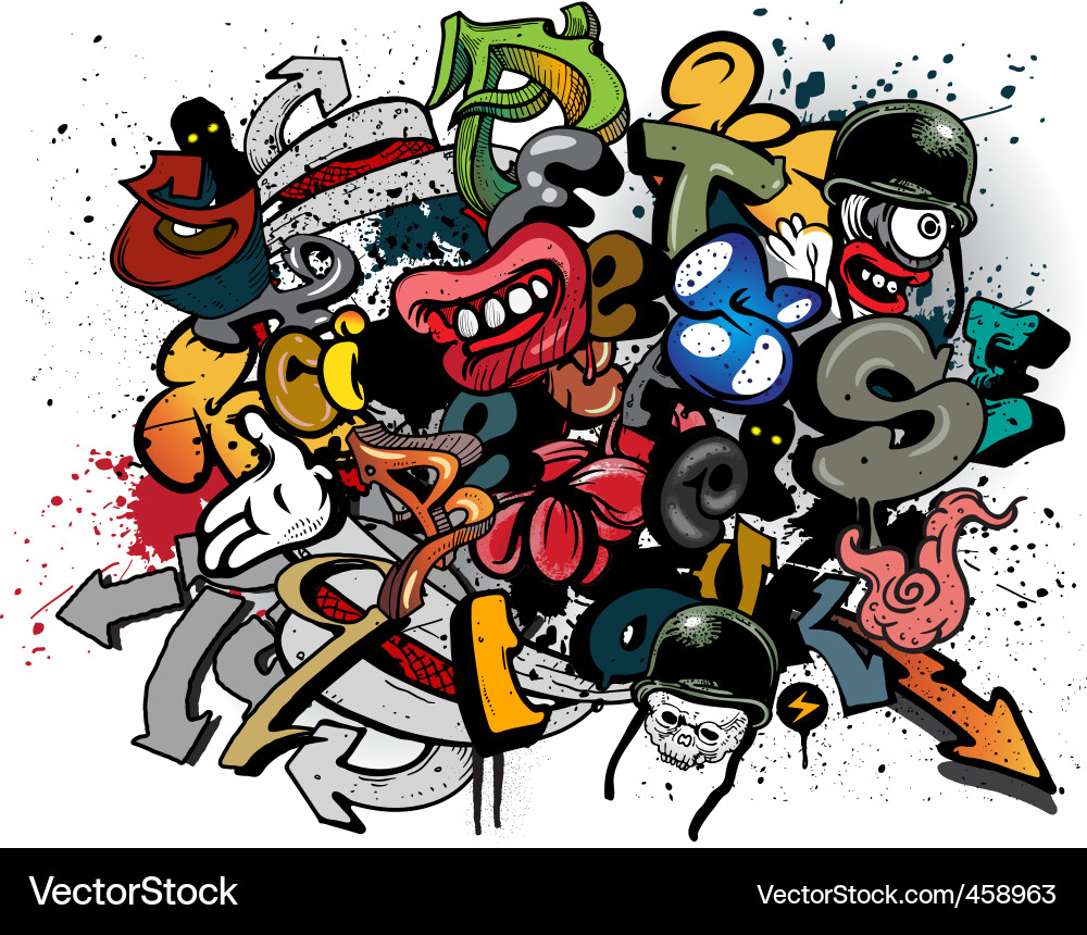 Graffiti Explosion Vector Images (over 950)
