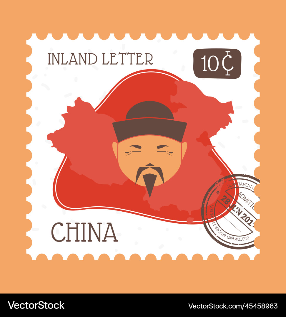Inland letter chinese speed post delivery Vector Image