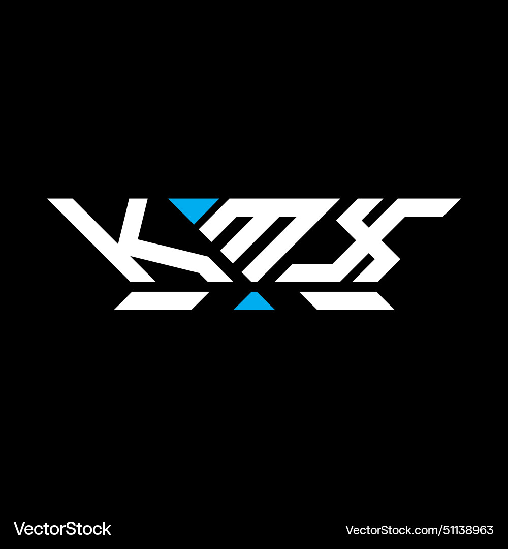 Kmx letter logo design kmx simple and modern logo Vector Image