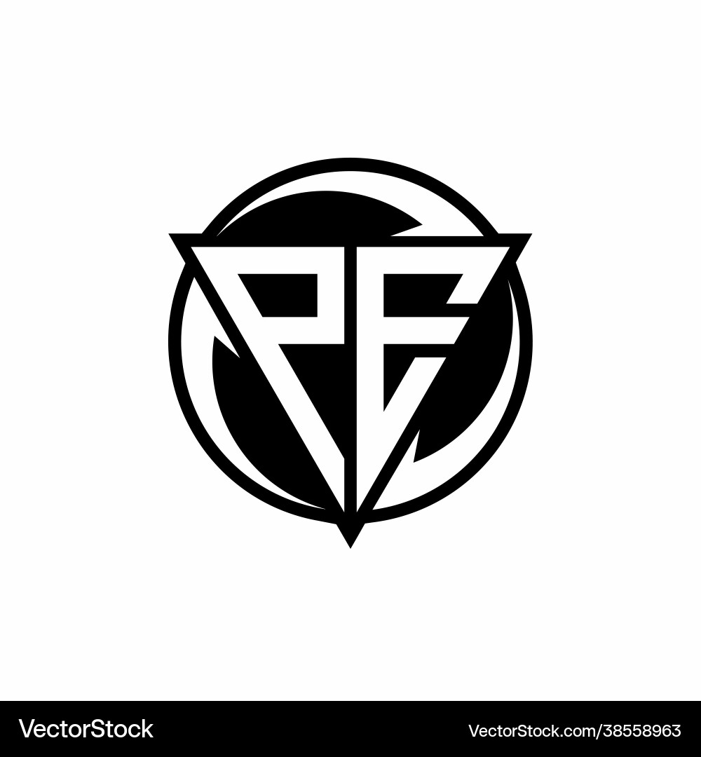 Pe logo monogram design template Royalty Free Vector Image