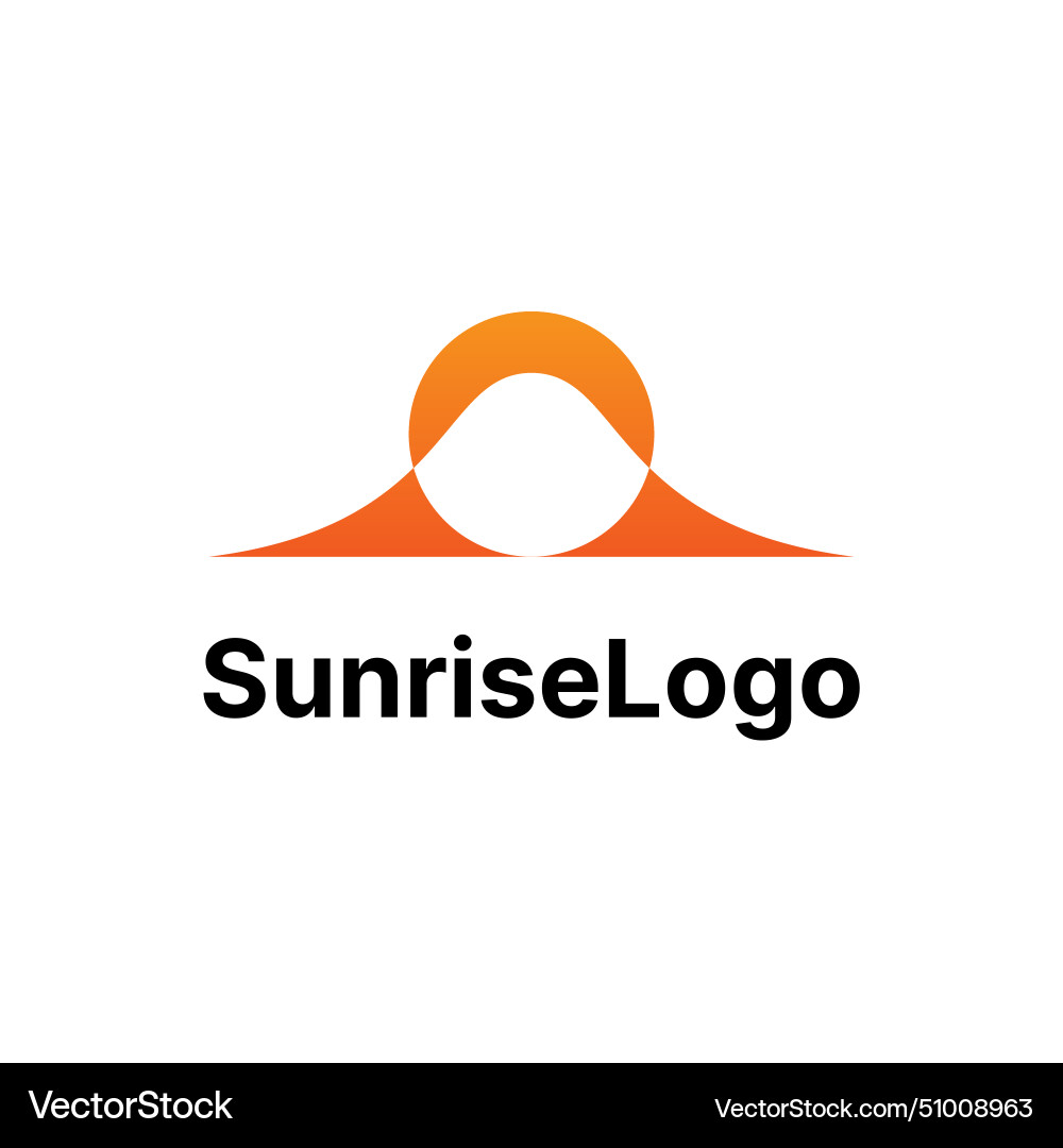 Sunrise sun morning logo Royalty Free Vector Image