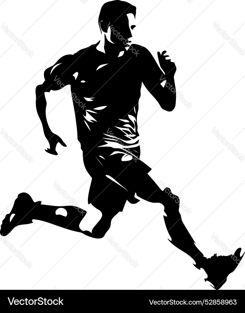 Swift sprinter runner side view logo marathon Vector Image