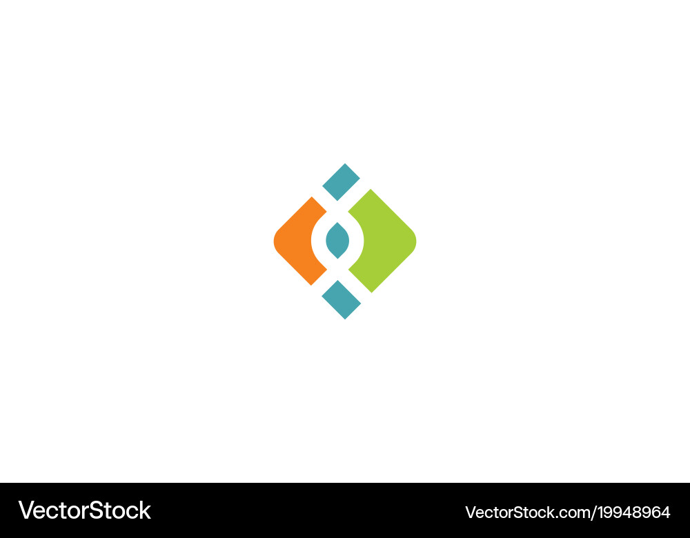 Abstract square technology logo Royalty Free Vector Image