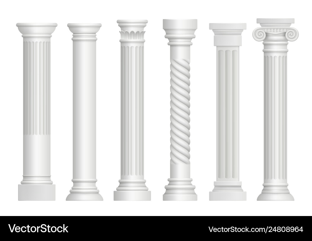 Antique pillars greek historical rome classic Vector Image