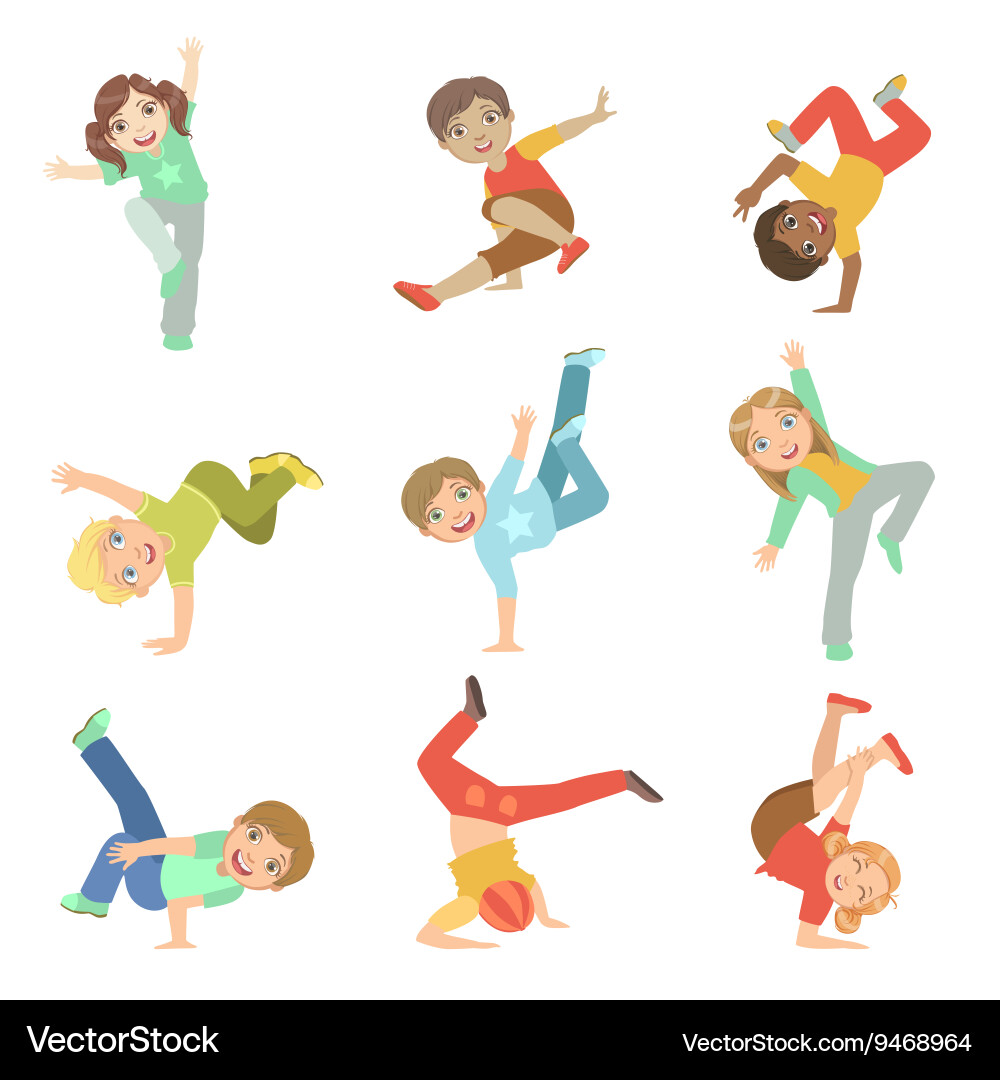 Children's Dance Performance Set Royalty Free Vector Image