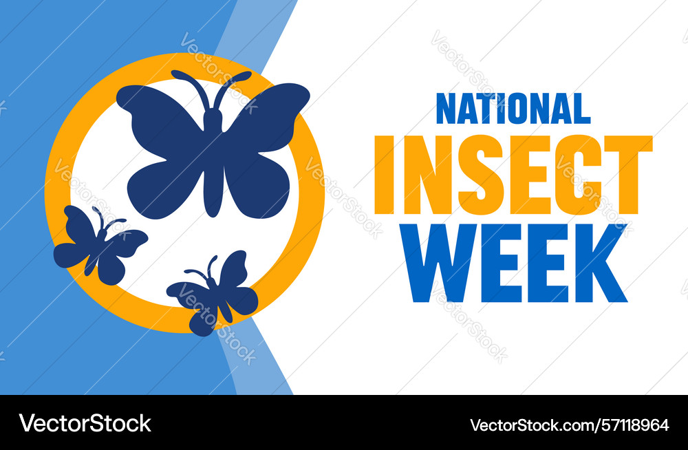Happy insect week to all lovers Royalty Free Vector Image