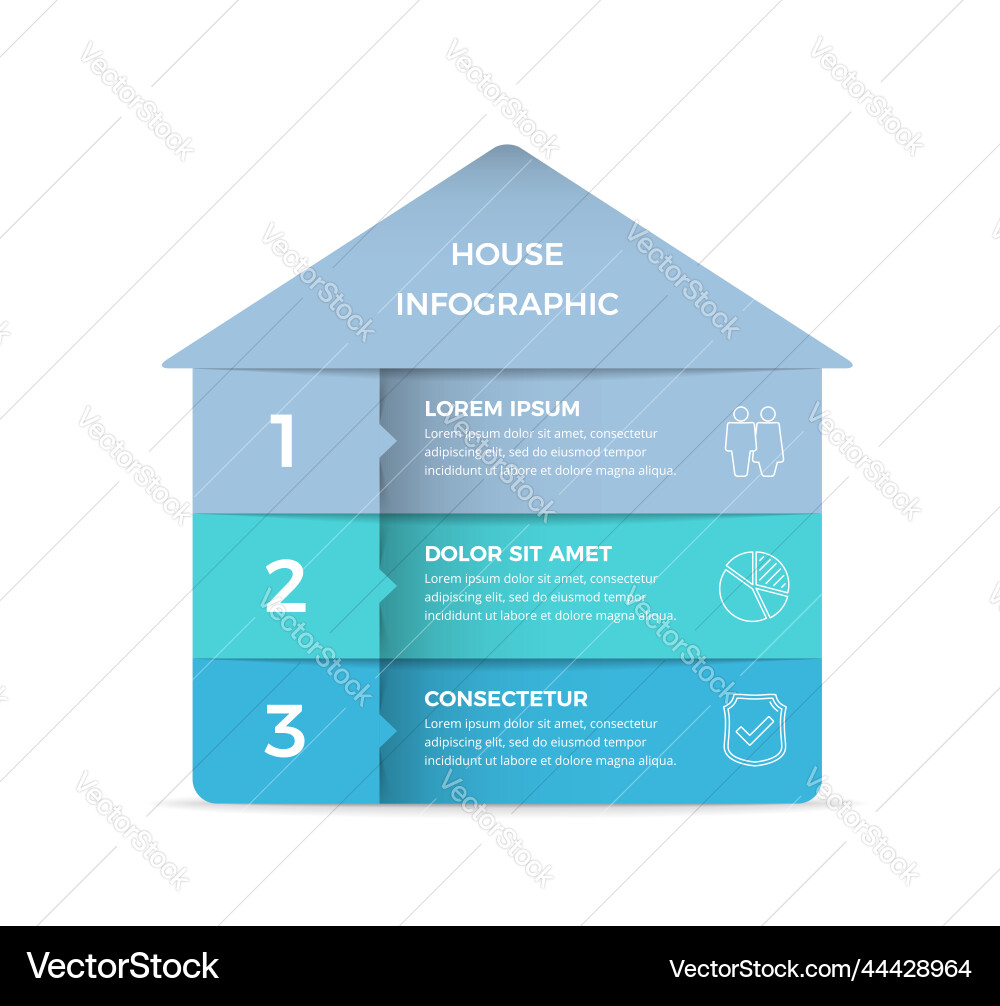 House - infographic template Royalty Free Vector Image