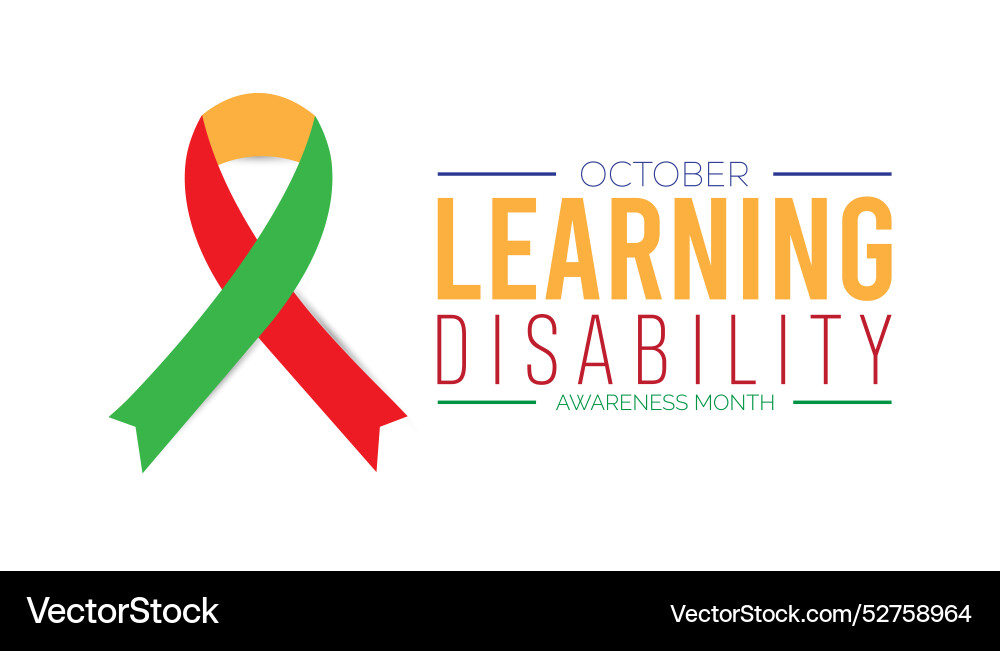 Learning disability awareness month Royalty Free Vector