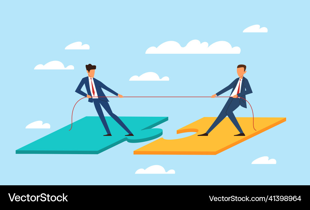 Merger people cooperation and collaboration Vector Image