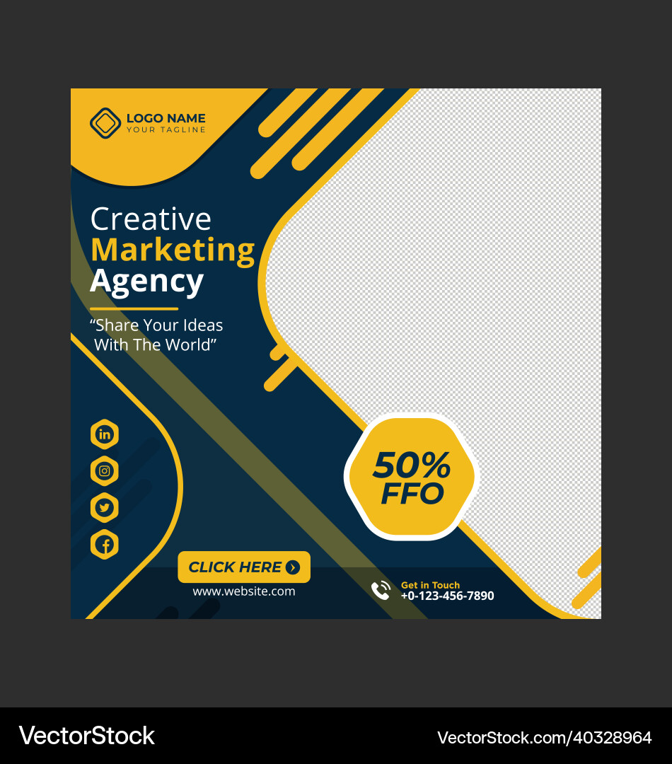 Social media instagram post banner template design