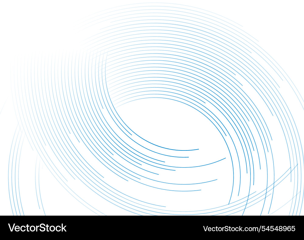 Abstract Blue Circular Lines Royalty Free Vector Image