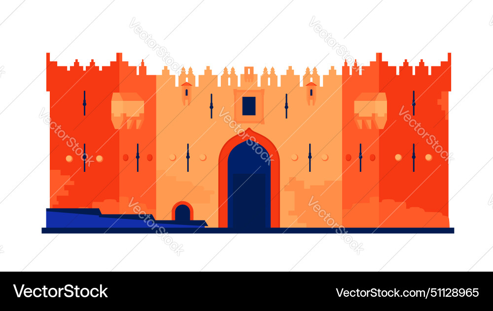 Damascus gate - modern flat design style single Vector Image
