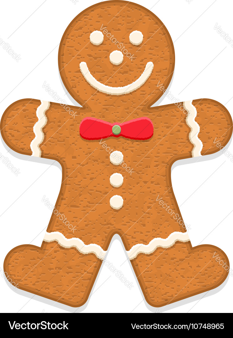 Gingerbread man Royalty Free Vector Image - VectorStock