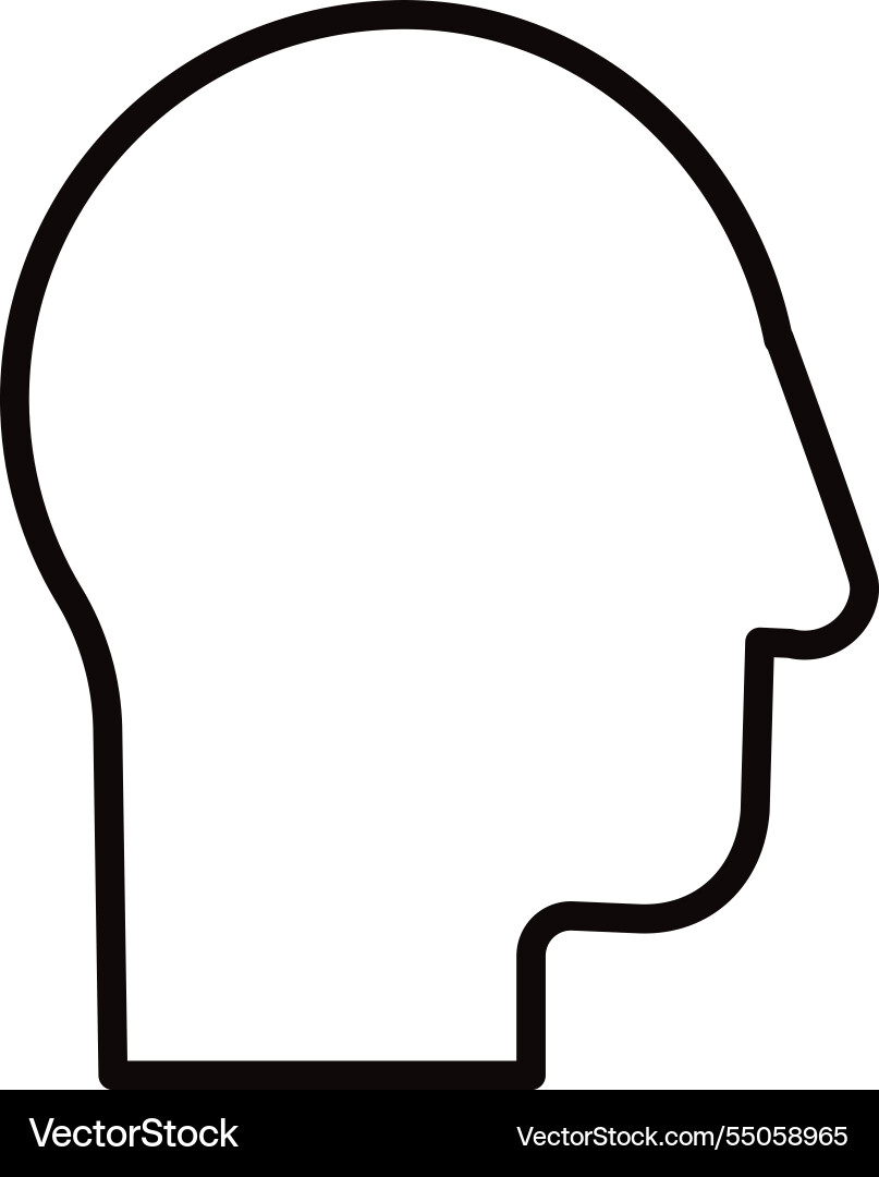Head - icon Royalty Free Vector Image - VectorStock