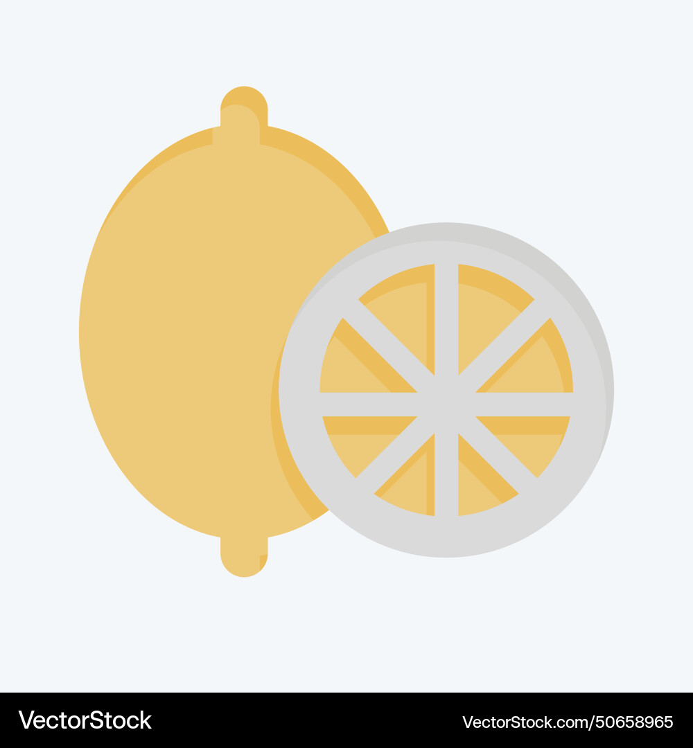 Icon lemon related to spice symbol flat style Vector Image
