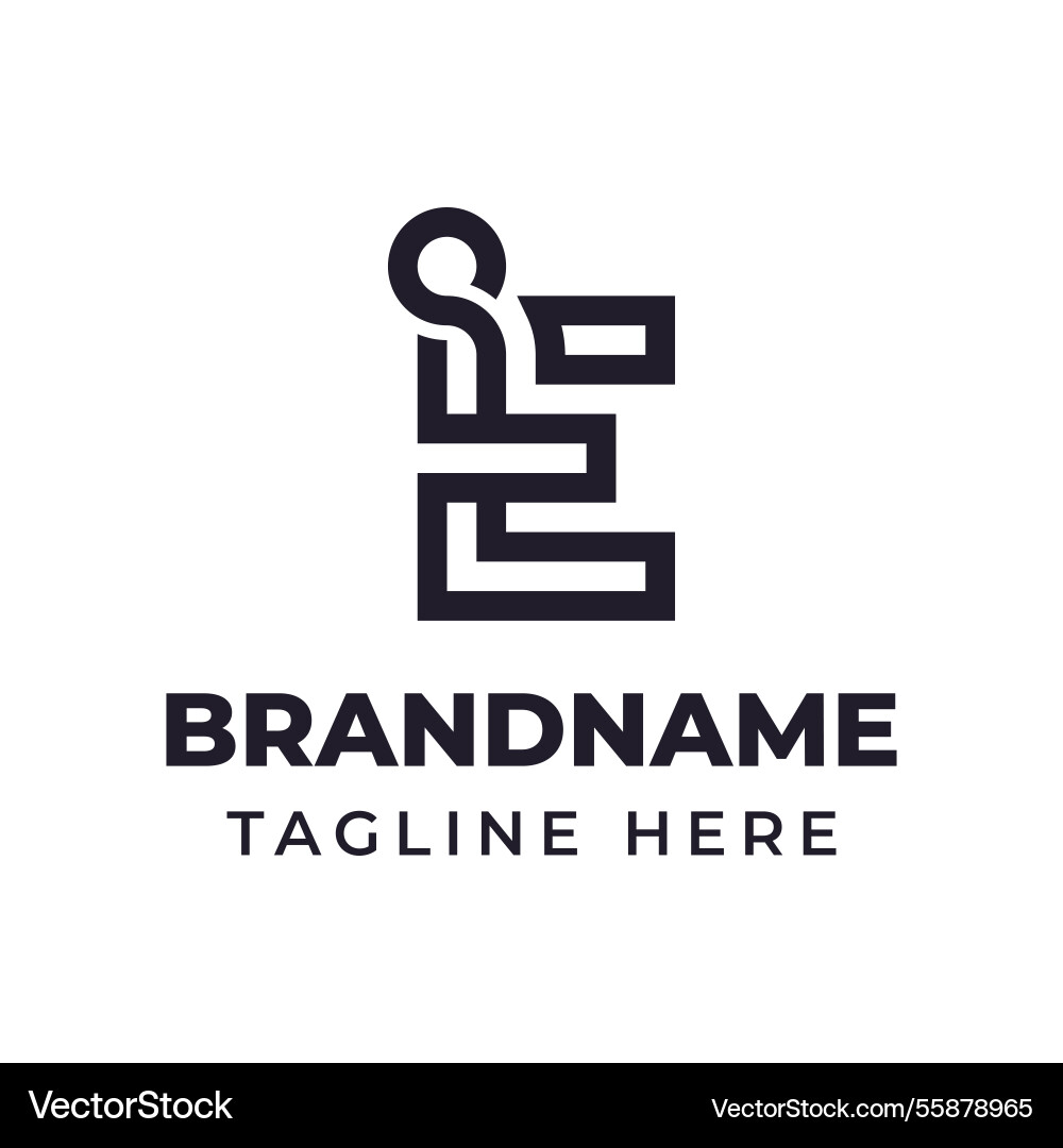 Letters ei or ie monogram logo suitable for any Vector Image