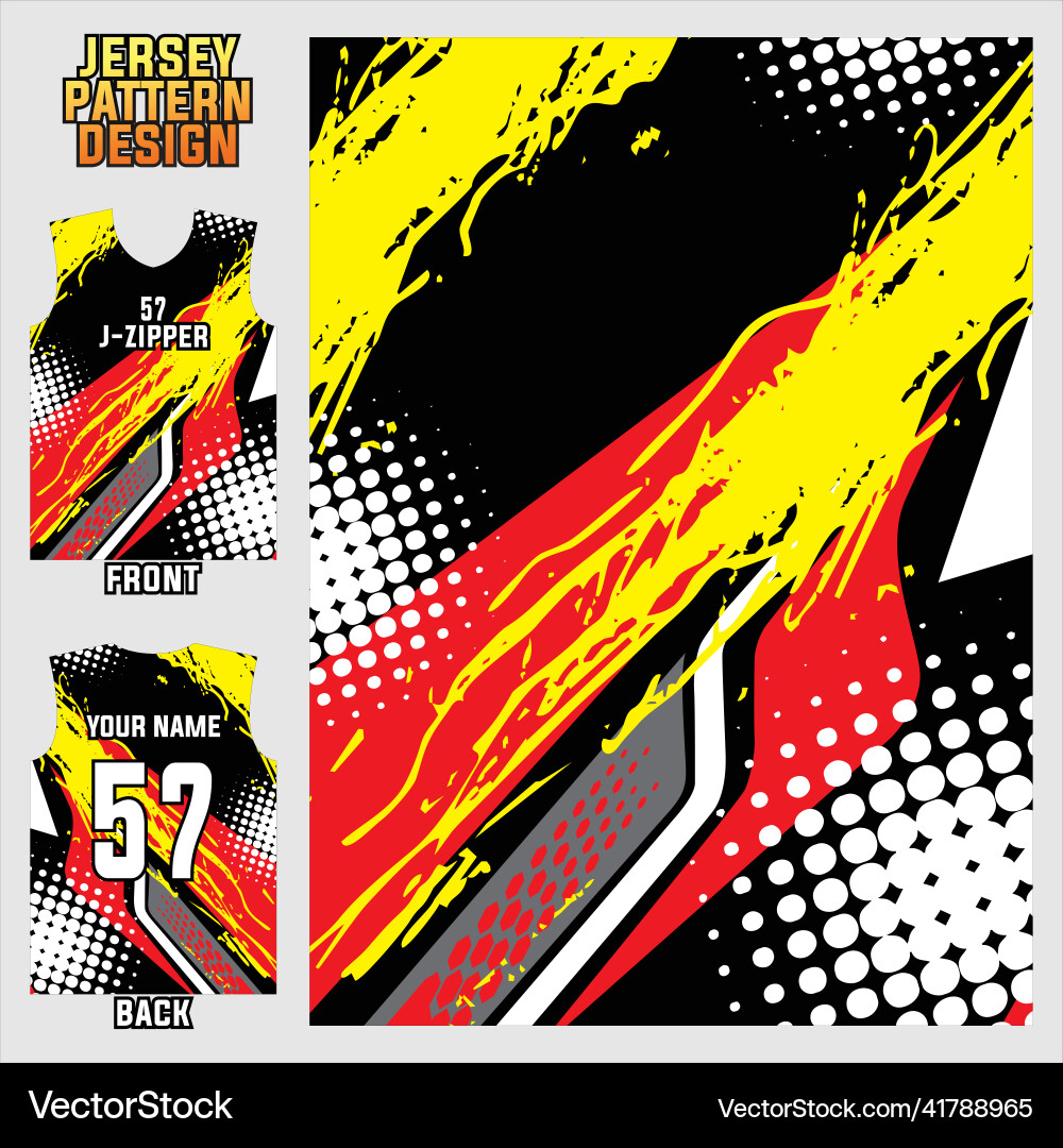 Sublimation printing jersey design Royalty Free Vector Image