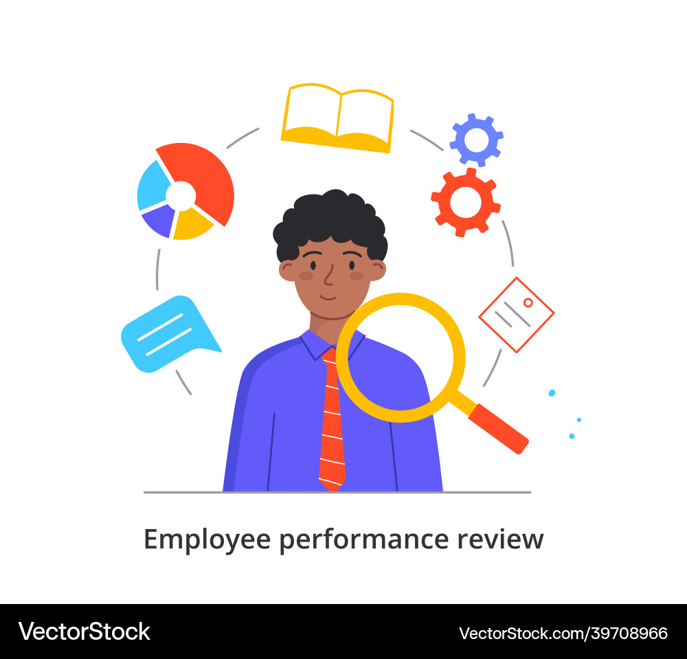Employee performance review Royalty Free Vector Image