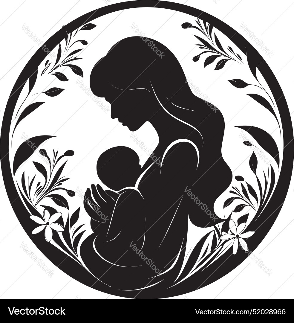 Enduring affection graphic of maternal bond Vector Image
