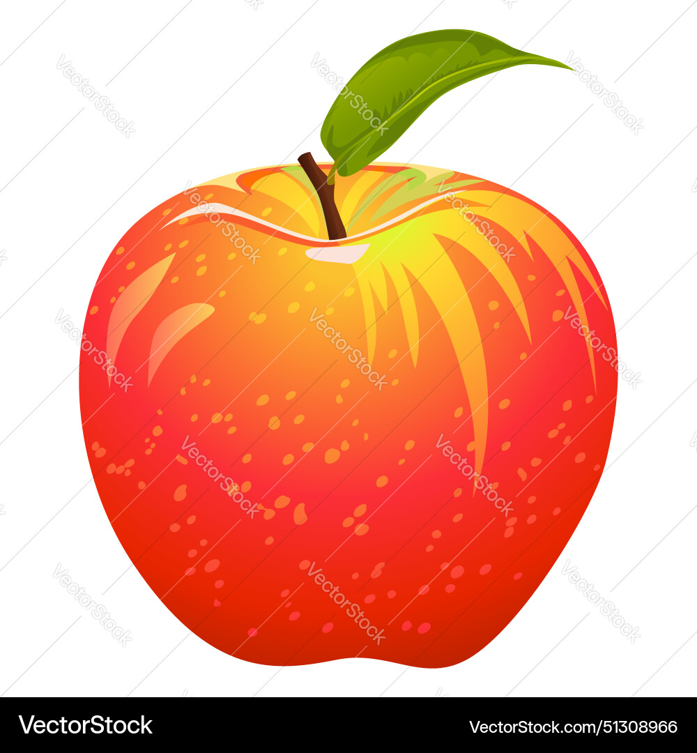 Juicy red apple Royalty Free Vector Image - VectorStock