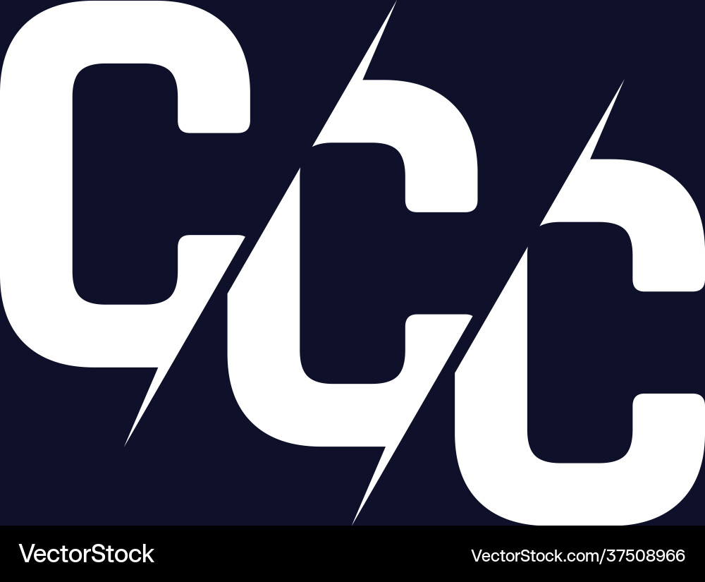 Monogram letters initial logo design ccc Vector Image