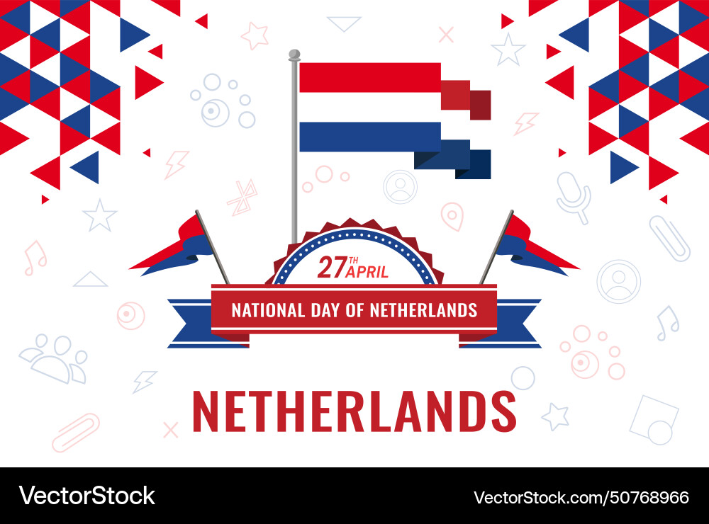 National day of netherlands Royalty Free Vector Image