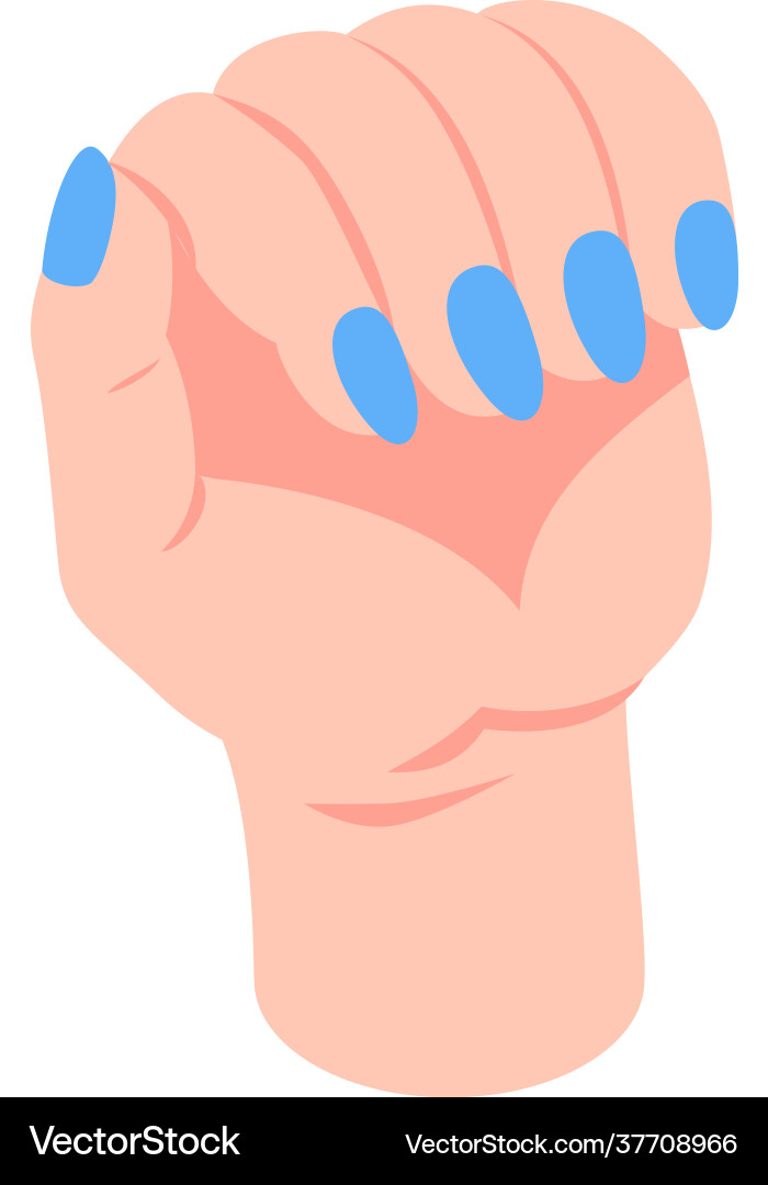 Painted nails hand composition Royalty Free Vector Image