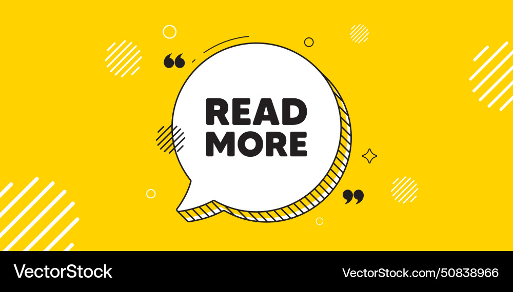 Read more symbol navigation sign chat speech Vector Image