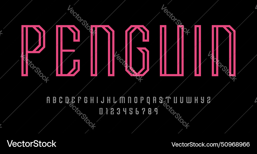Set of alphabets font letters and numbers Vector Image