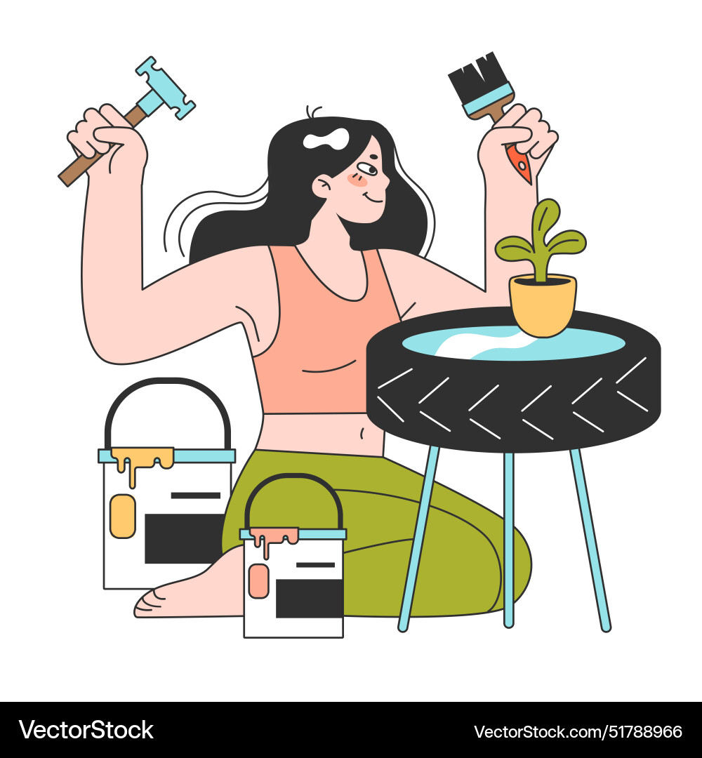 Upcycling process and technique of reuse Vector Image