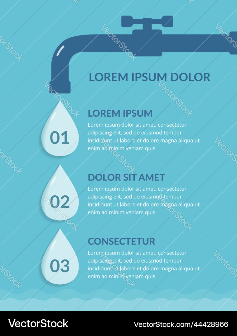 Water infographics Royalty Free Vector Image - VectorStock