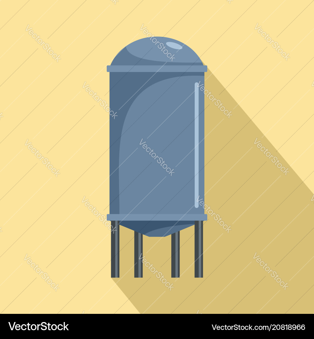 Water tank icon flat style Royalty Free Vector Image