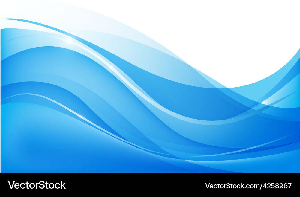 Abstract blue wavy water background Royalty Free Vector