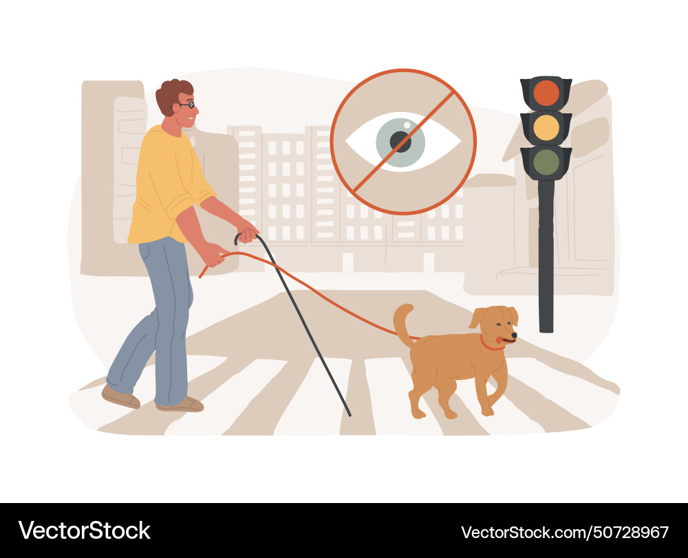 Blindness and vision loss isolated concept Vector Image