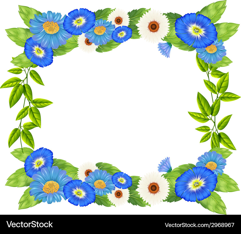 Floral border design Royalty Free Vector Image