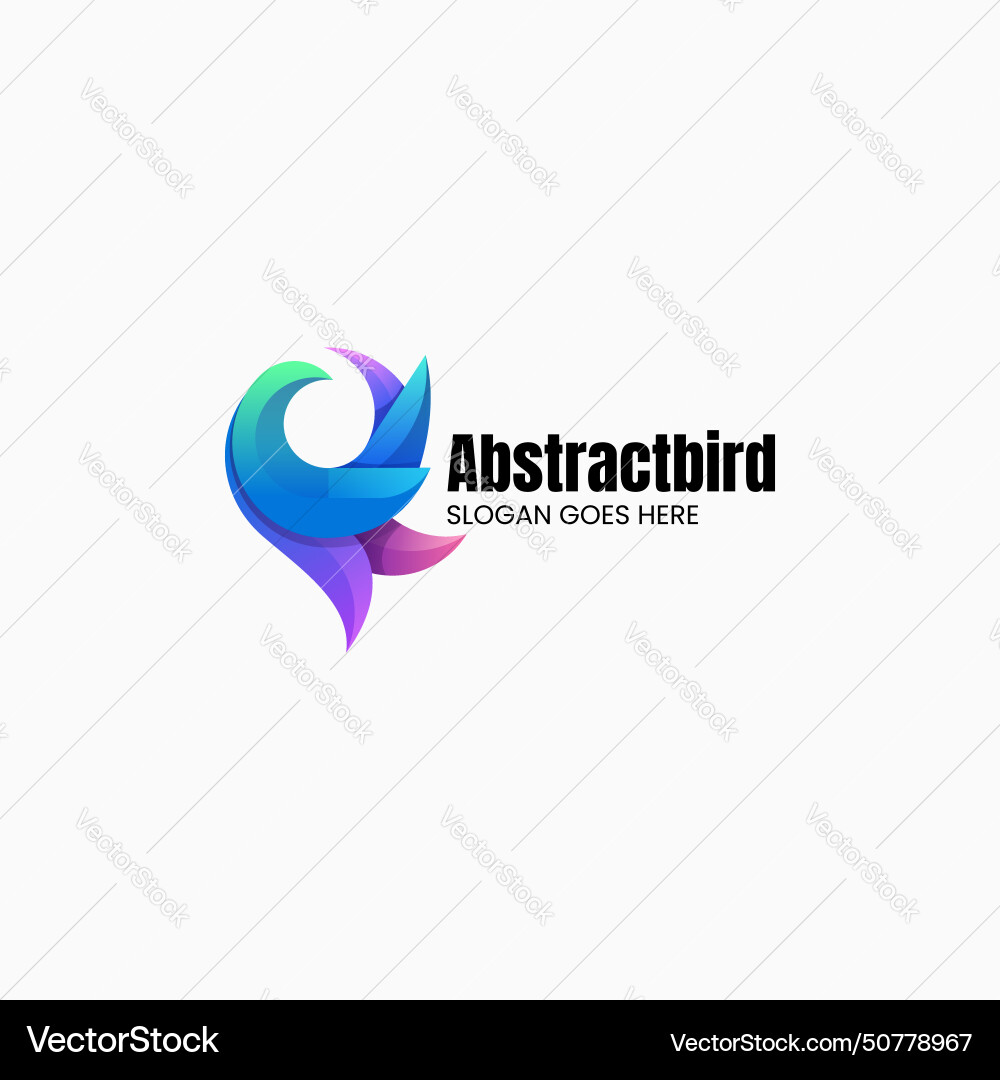 Logo bird gradient colorful style Royalty Free Vector Image