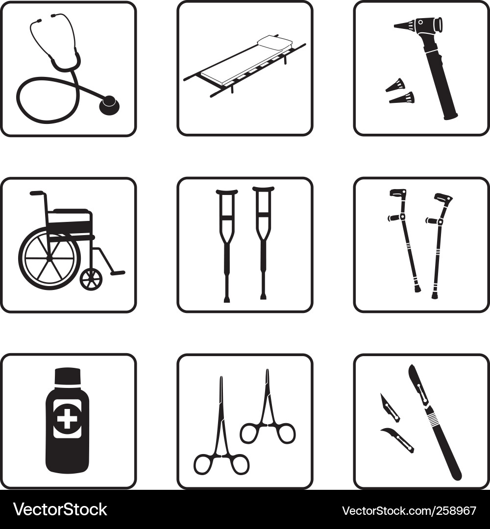Medical equipment Royalty Free Vector Image - VectorStock