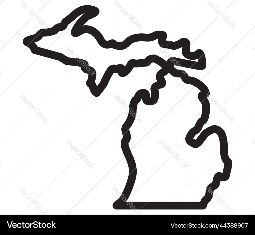 Outline Of State Mi When Did We Start Calling Michigan "the Mitten