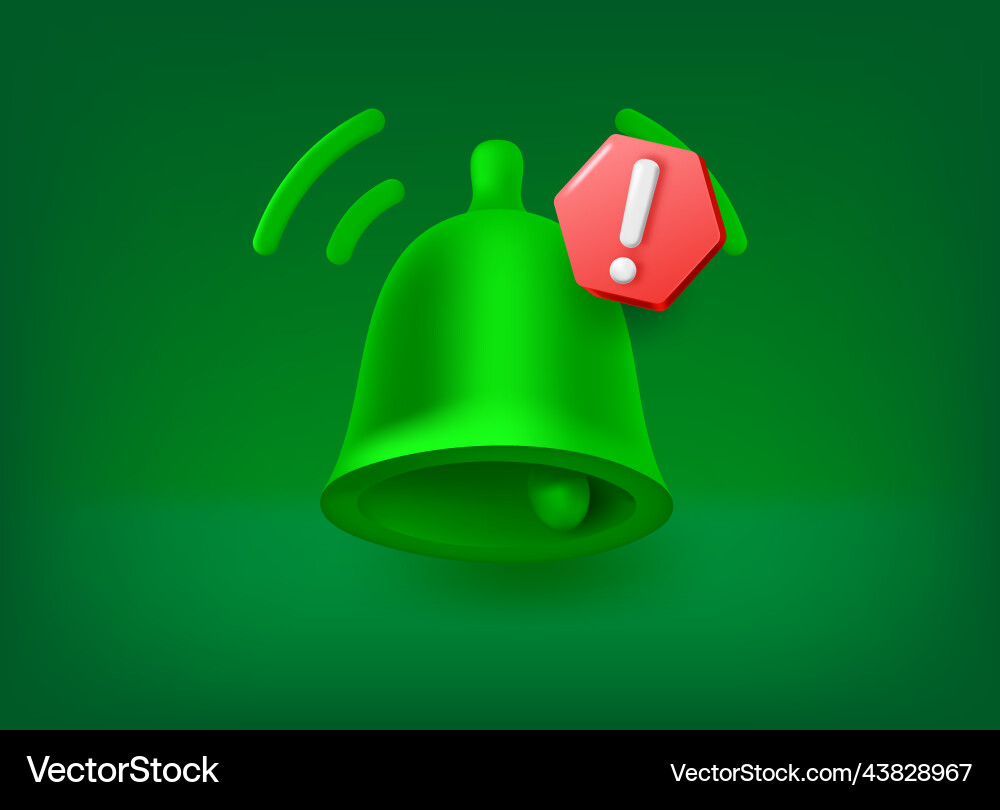 Notification concept icon with exclamation point Vector Image