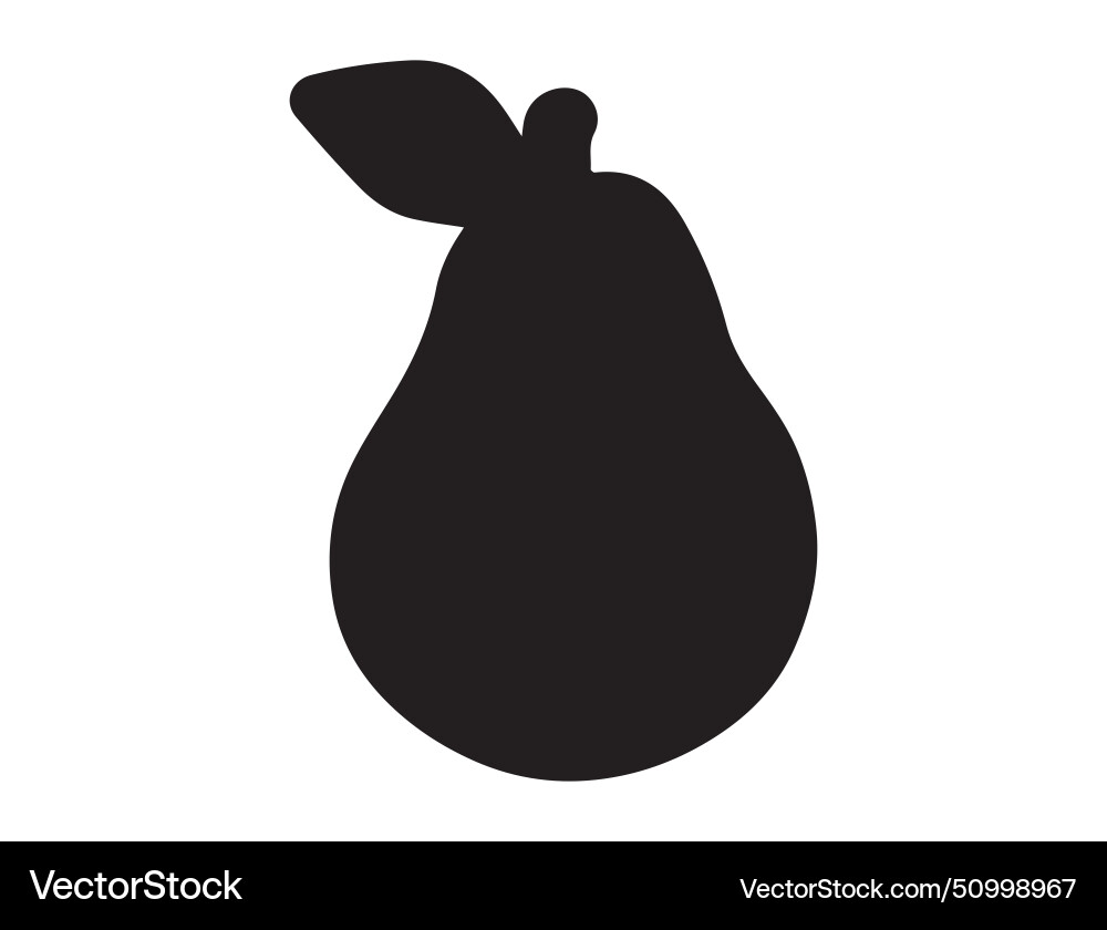Pear silhouette art Royalty Free Vector Image - VectorStock