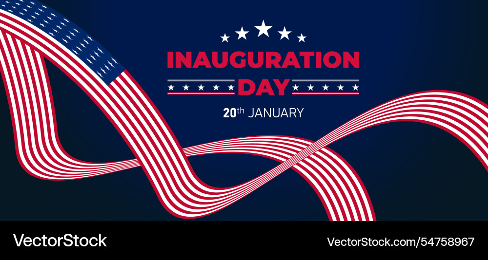 Presidential inauguration day web banner Vector Image