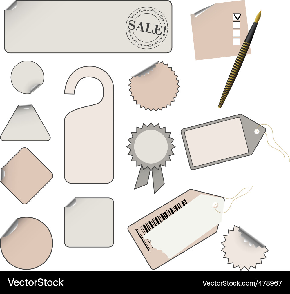 Set of tags Royalty Free Vector Image - VectorStock