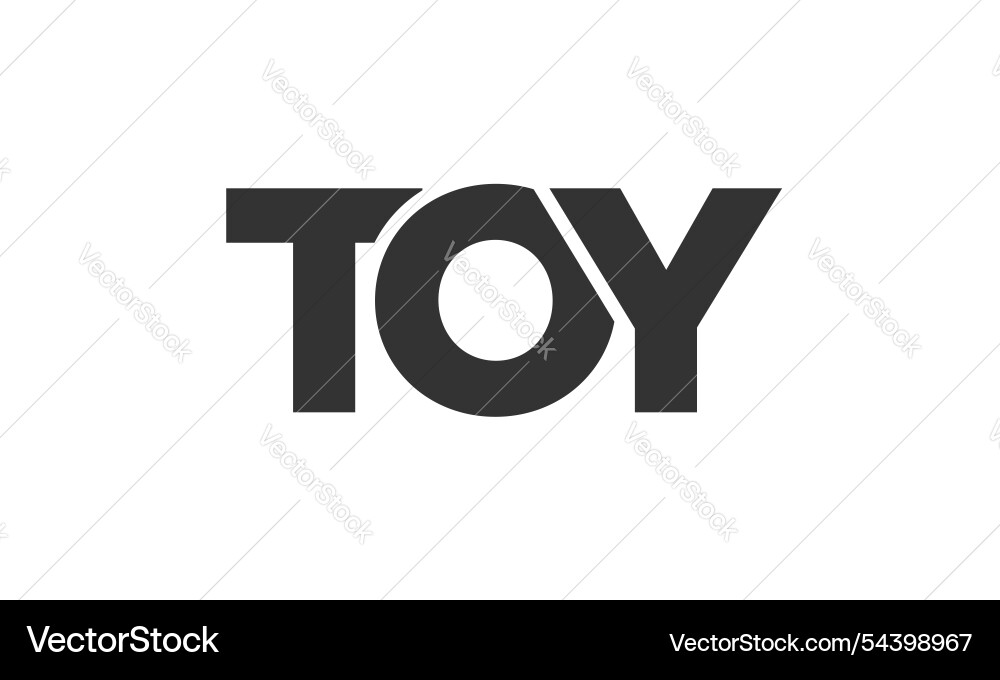 Toy logo design template with strong and modern Vector Image