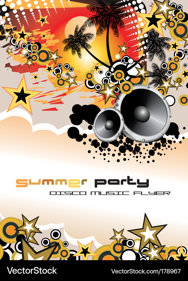 Tropical discotheque Royalty Free Vector Image